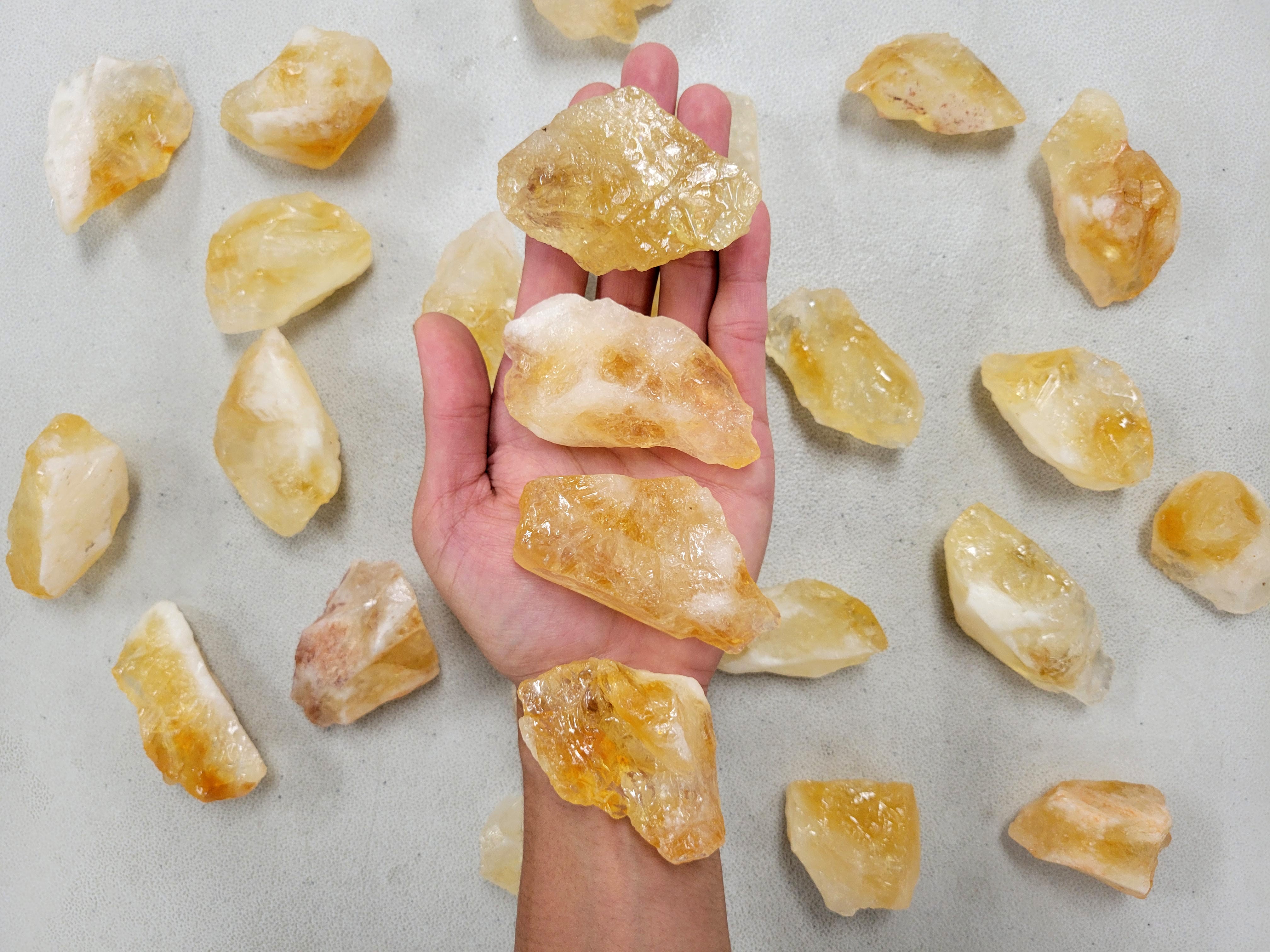 Large Citrine Crystal Raw Chunks – VINACRYSTALS