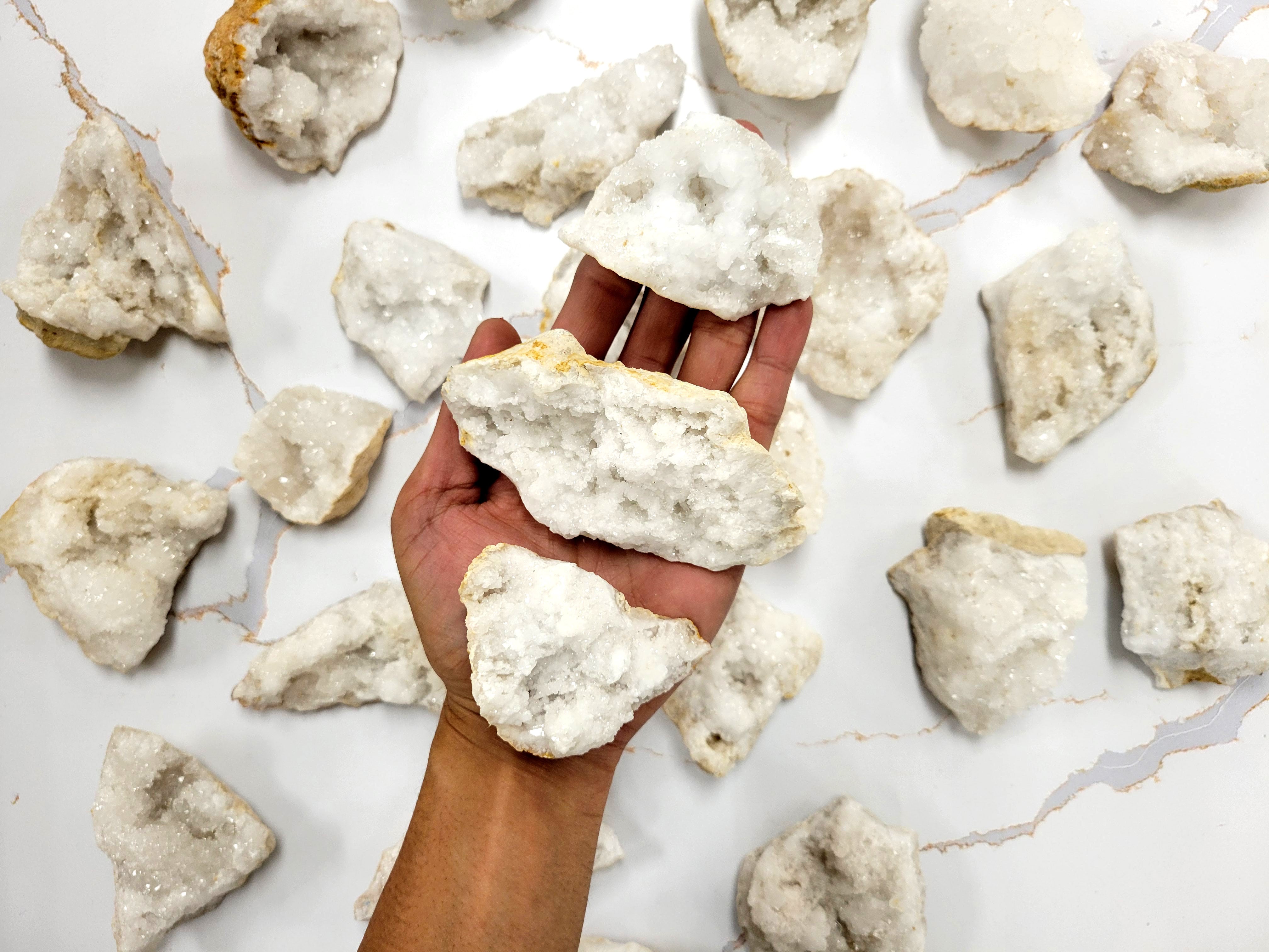 Moroccan Crystal Druzy Opened Half Geode – VINACRYSTALS