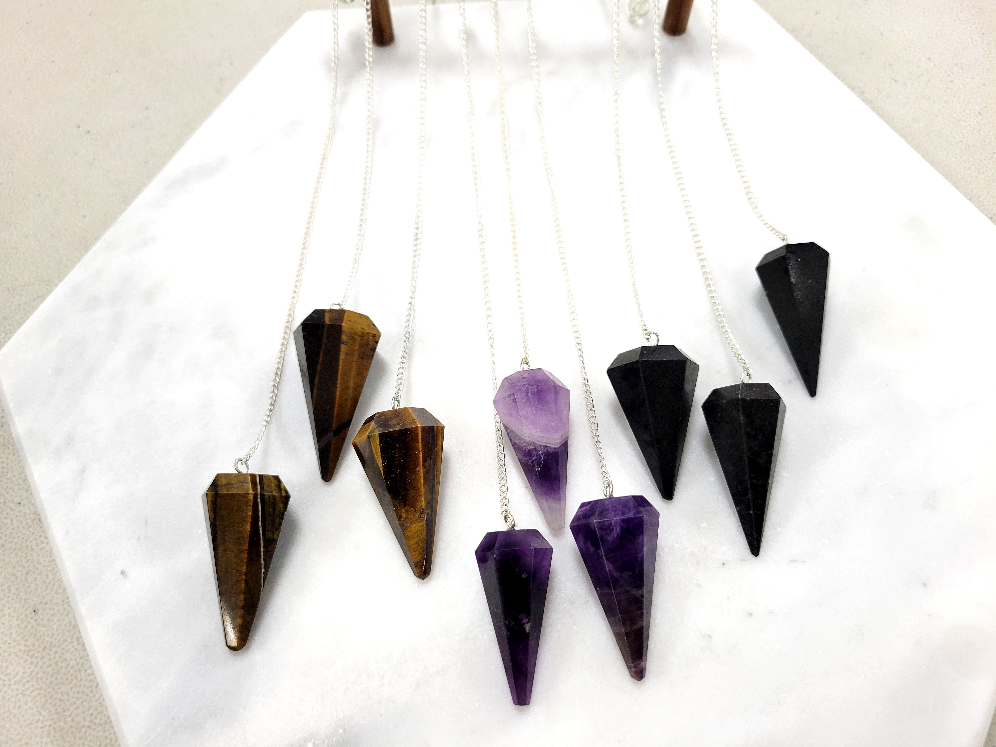 Crystal Pendulums - Faceted Gemstones for Dowsing and Healing ...